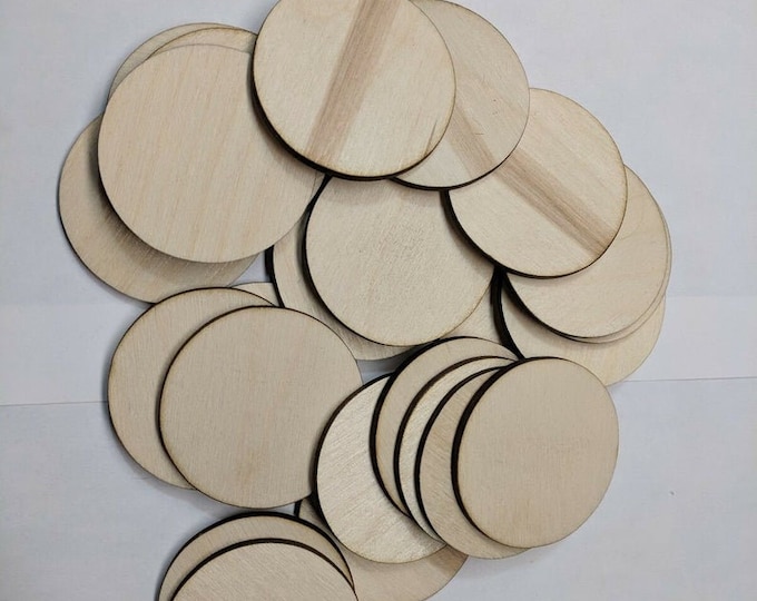 Choose Size and Qty - .25" to 2.875" - Wooden Craft Circles, DIY Craft ...