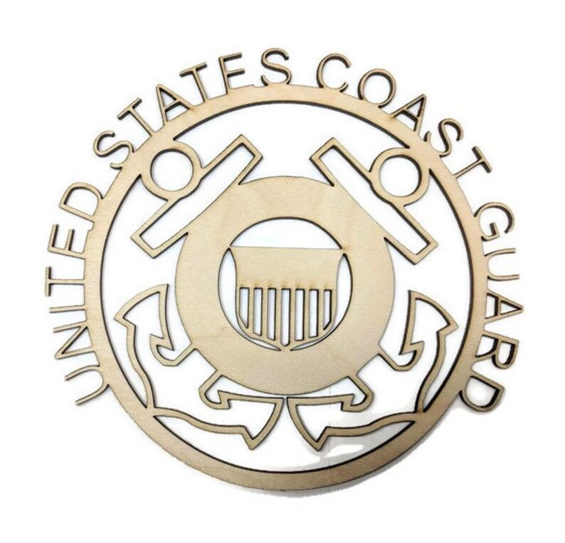 US Coast Guard wall art laser cut sign gift idea army | Etsy