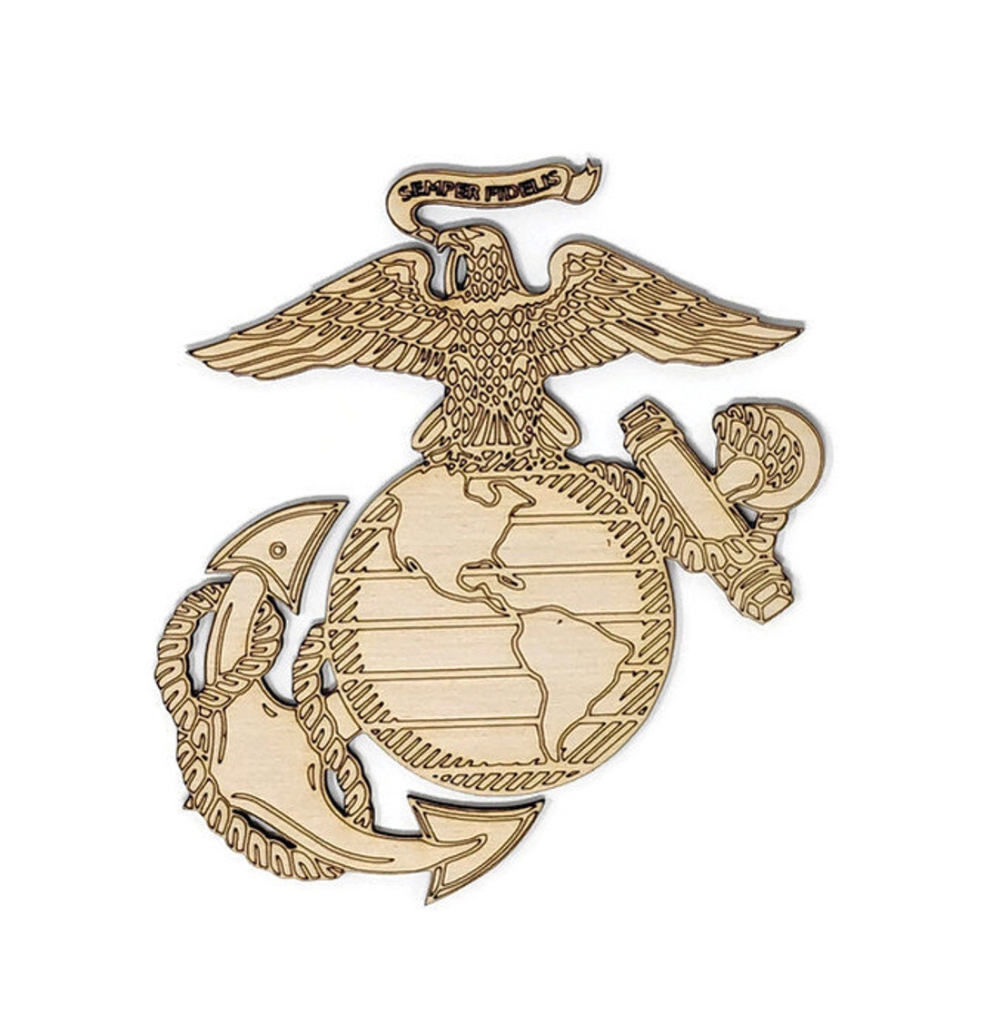 US Marine Corps EGA - USMC Logo - Various Sizes - Laser Cut Birch - Diy ...