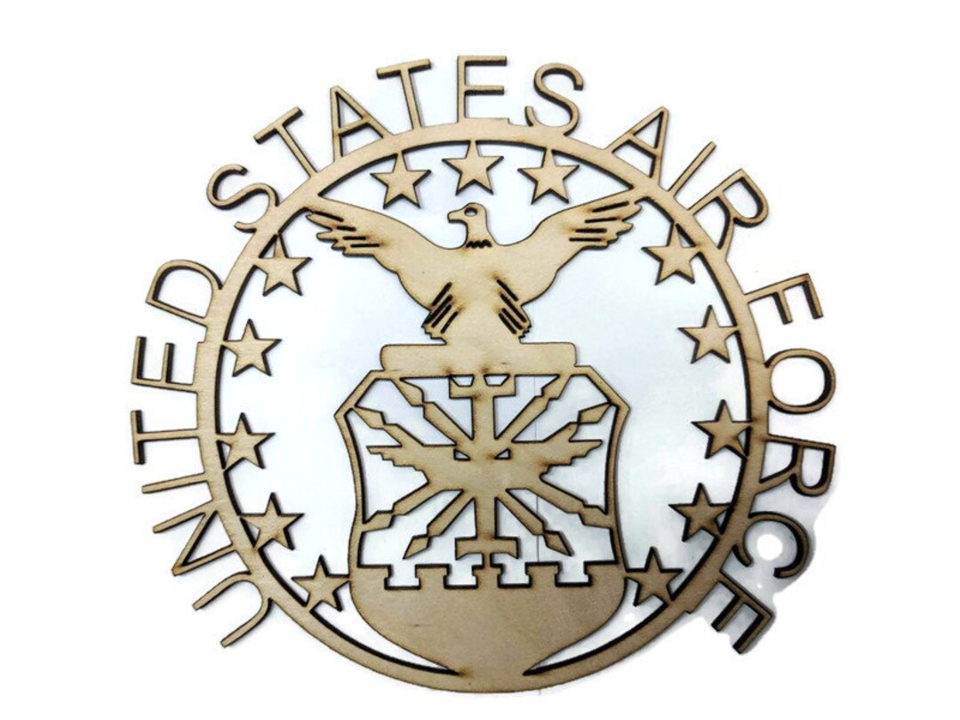 US Air Force Wall Art Laser Cut Sign Gift Idea Army Unfinished Wood ...