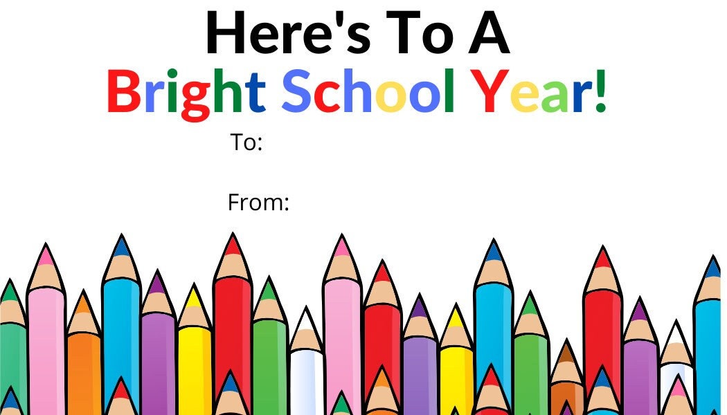 Here's to A Bright School Year Gift Tag - Etsy