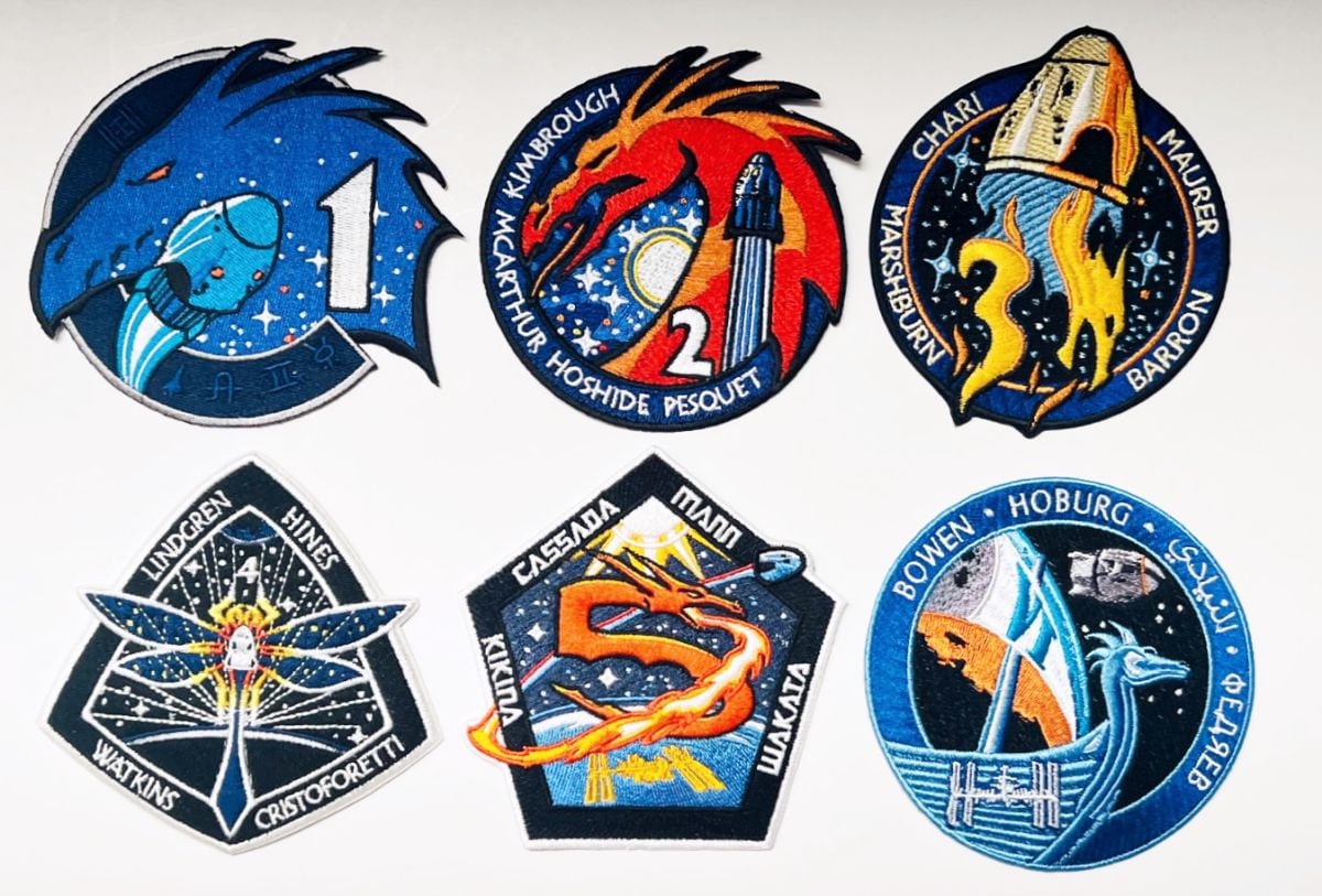NASA SPACEX Crew Dragon Patches Set. Crew 1 2 3 4 5 and 6 - Etsy