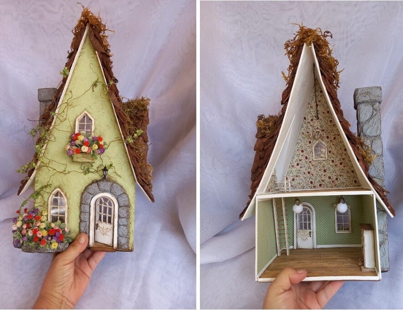 1:24 Dollhouse Cottage Chalet Fairy House Light up - Half Scale - Etsy