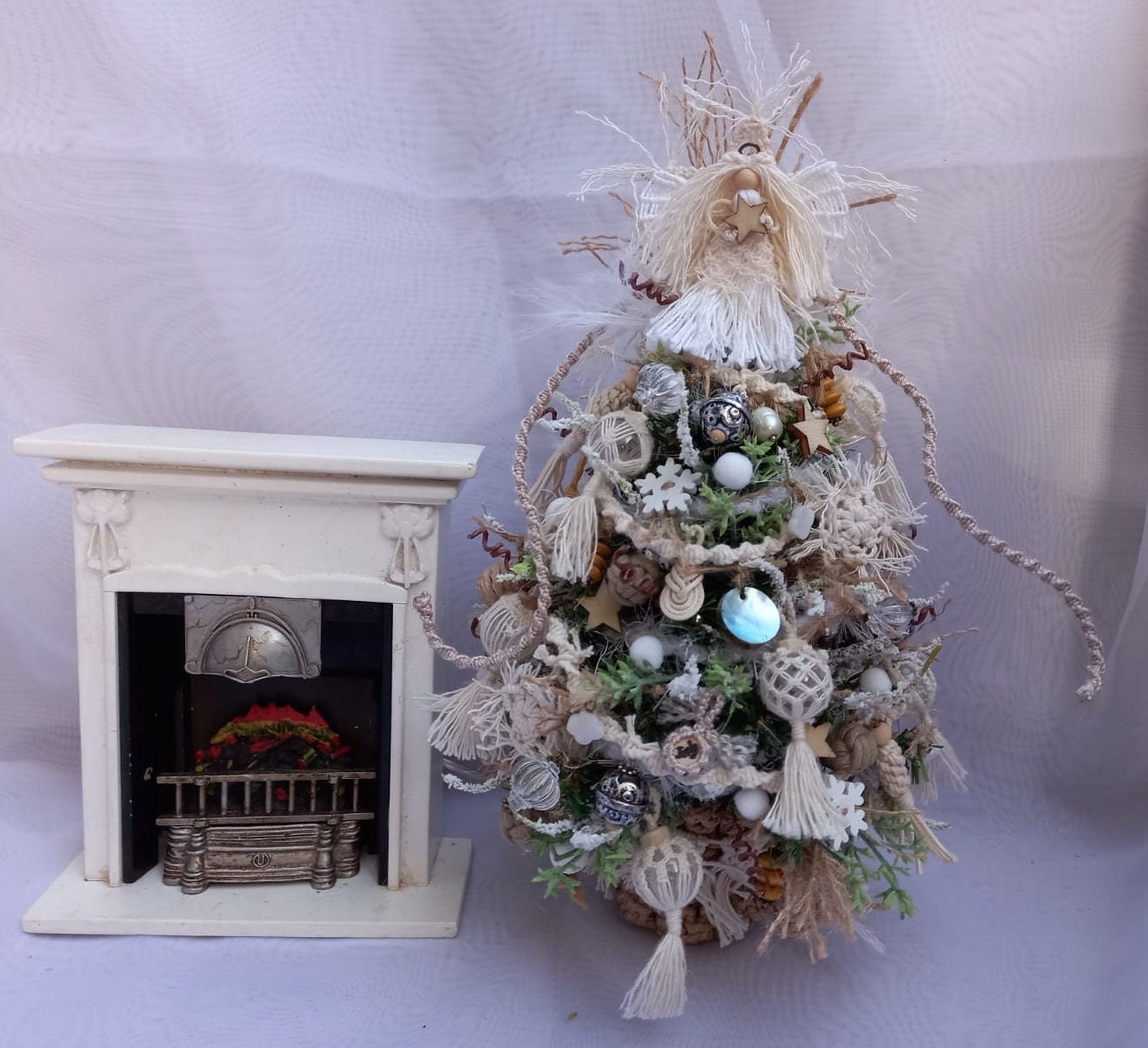 Dollhouse Miniature Christmas Boho Tree Light Up - Etsy