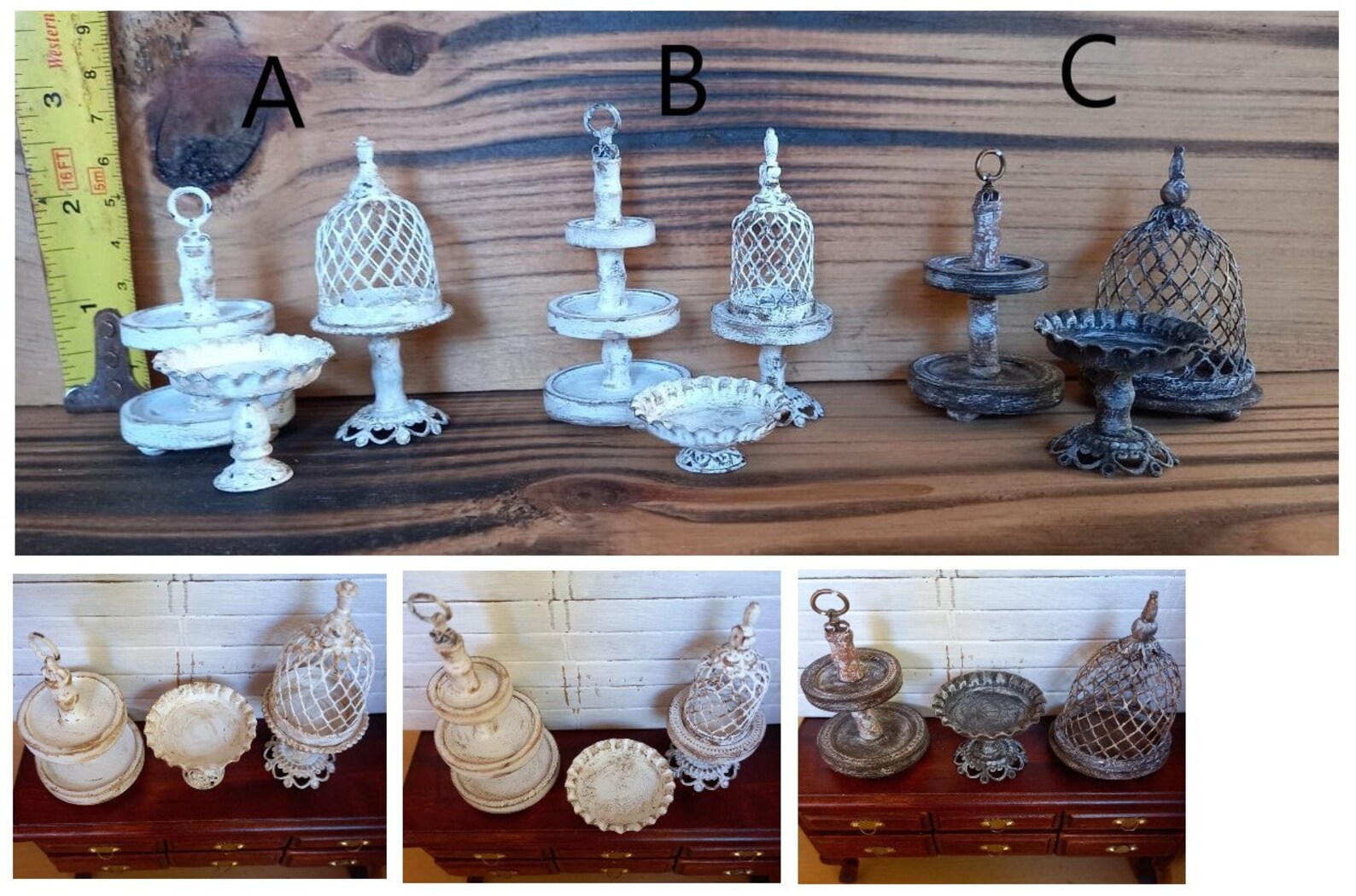 Set of 3 Dollhouse Miniature Decorations Objects - Etsy