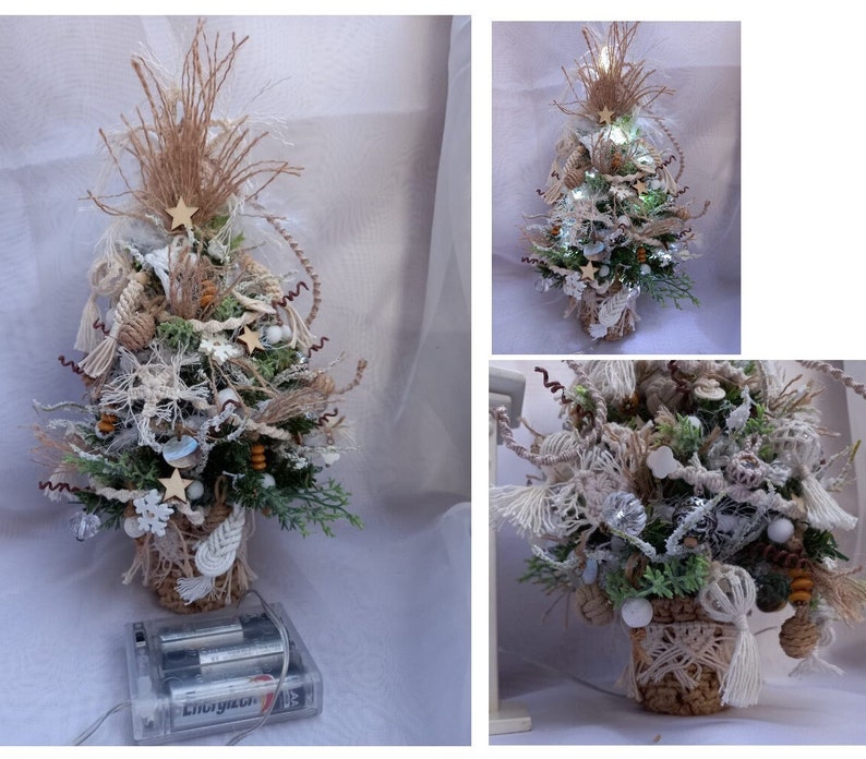 Dollhouse Miniature Christmas Boho Tree Light Up - Etsy