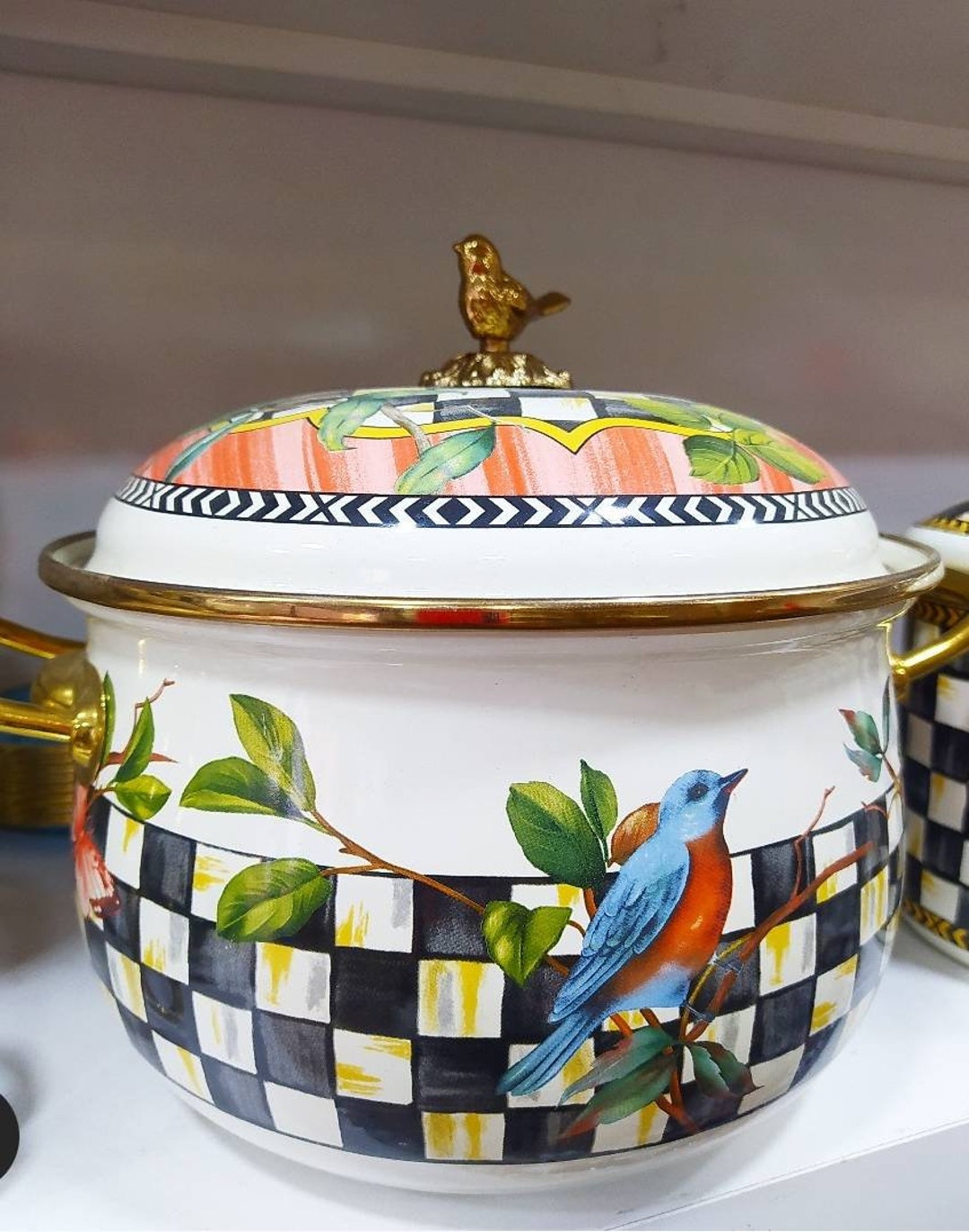 20 Cm Enamel Pot Casserole Enamel Pot Cook Pot - Etsy