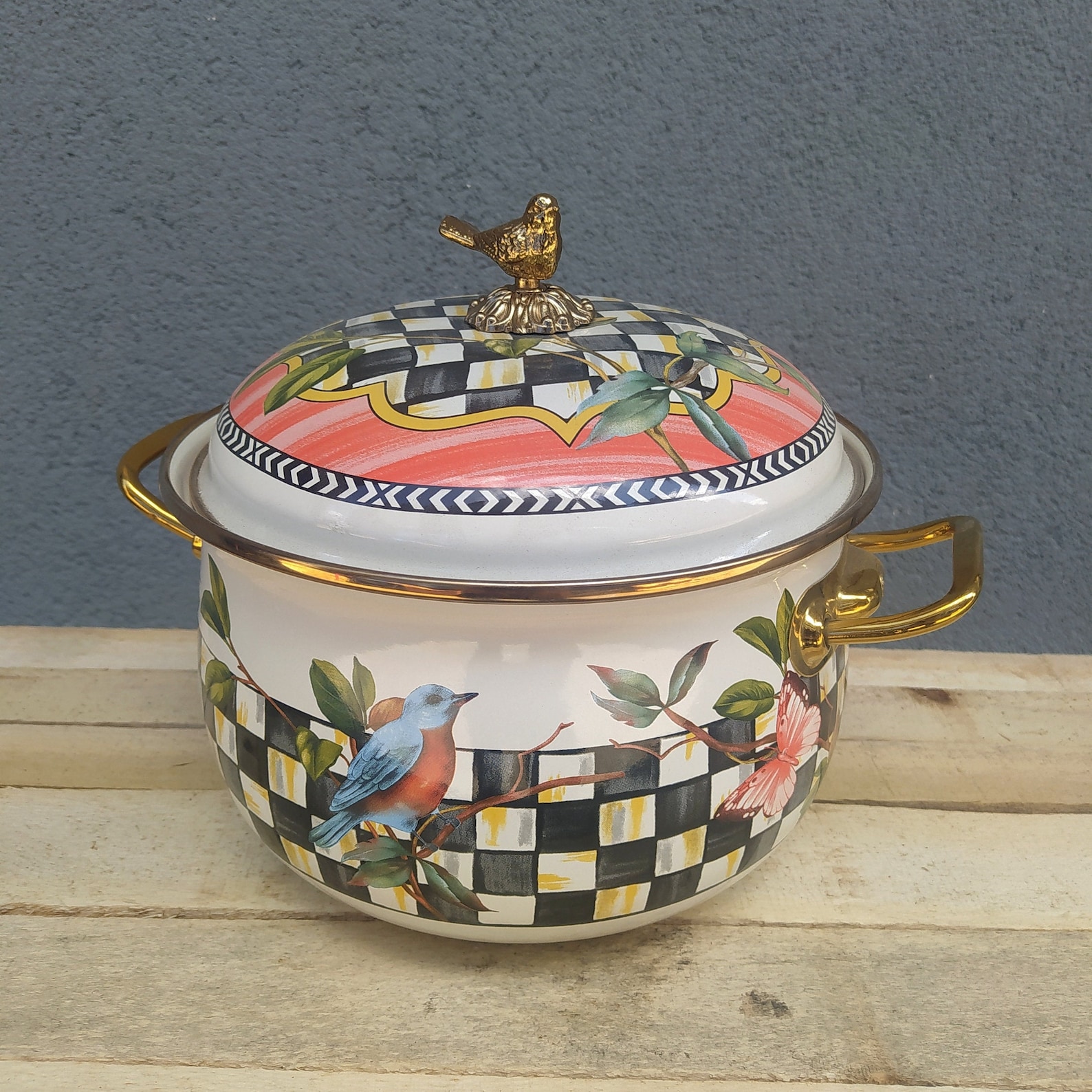 20 Cm Enamel Pot, Casserole , Enamel Pot , Cook Pot ,enamelware ...