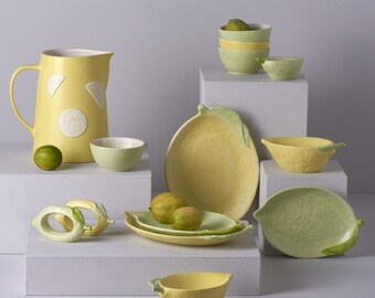 Ceramic Lemon Pitcher - Etsy