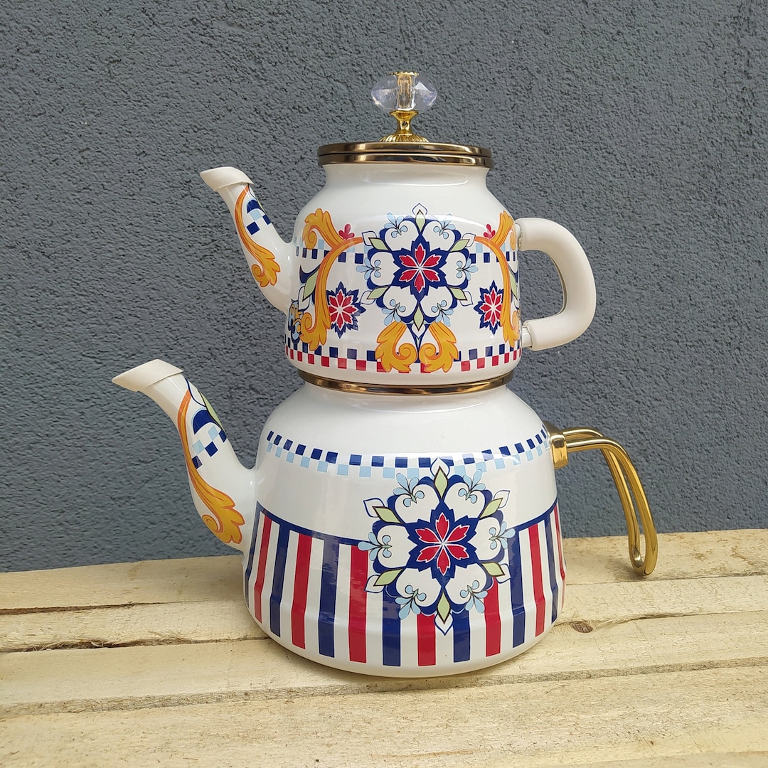 Enamel Teapot , Teapot , Turkish Teapot , Tea Kettle for Loose Leaf Tea, Samovar, Luxury Teapots ...
