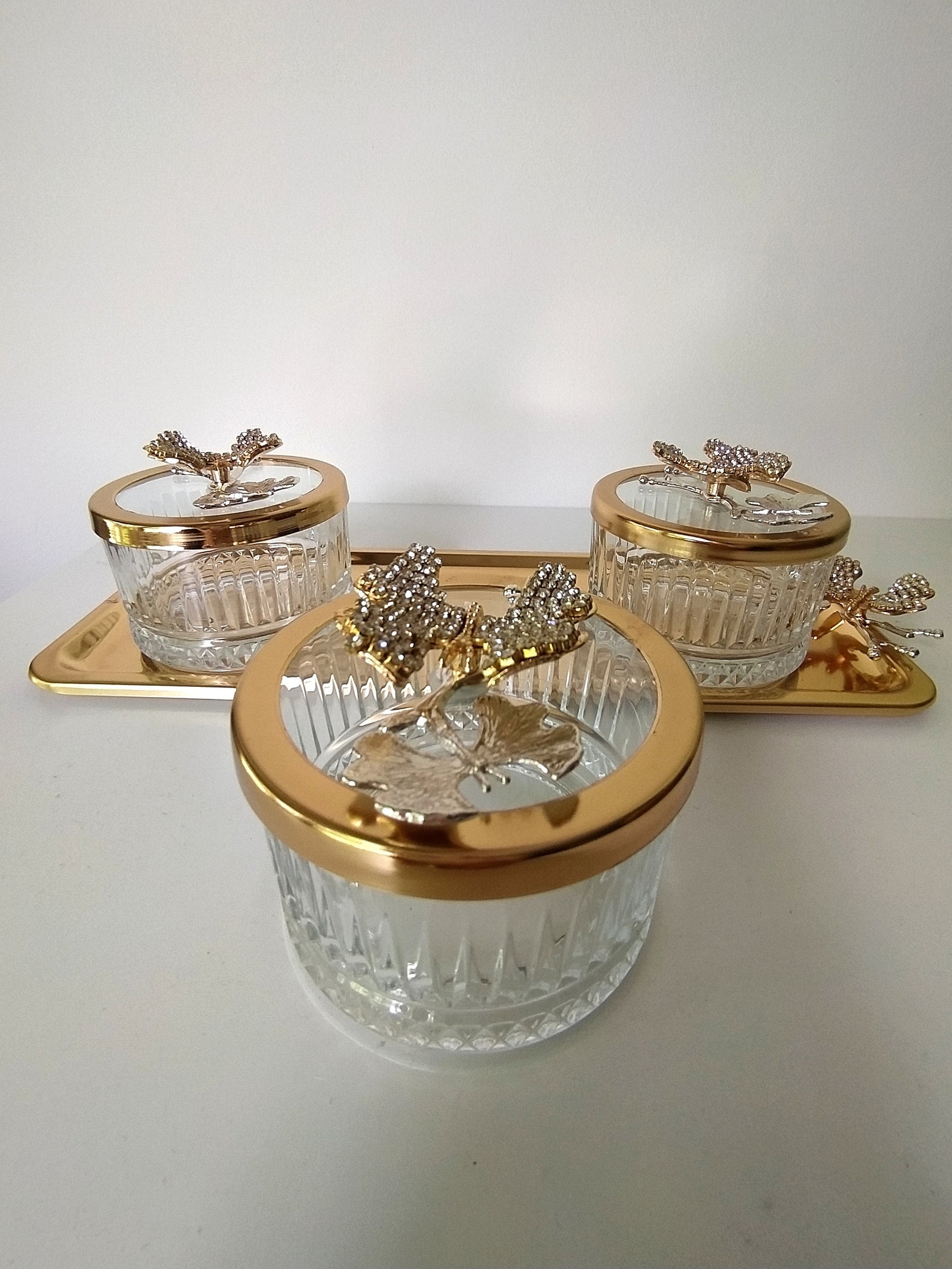Glamorous Gold Mini-jar Set Gold Jar Set - Etsy