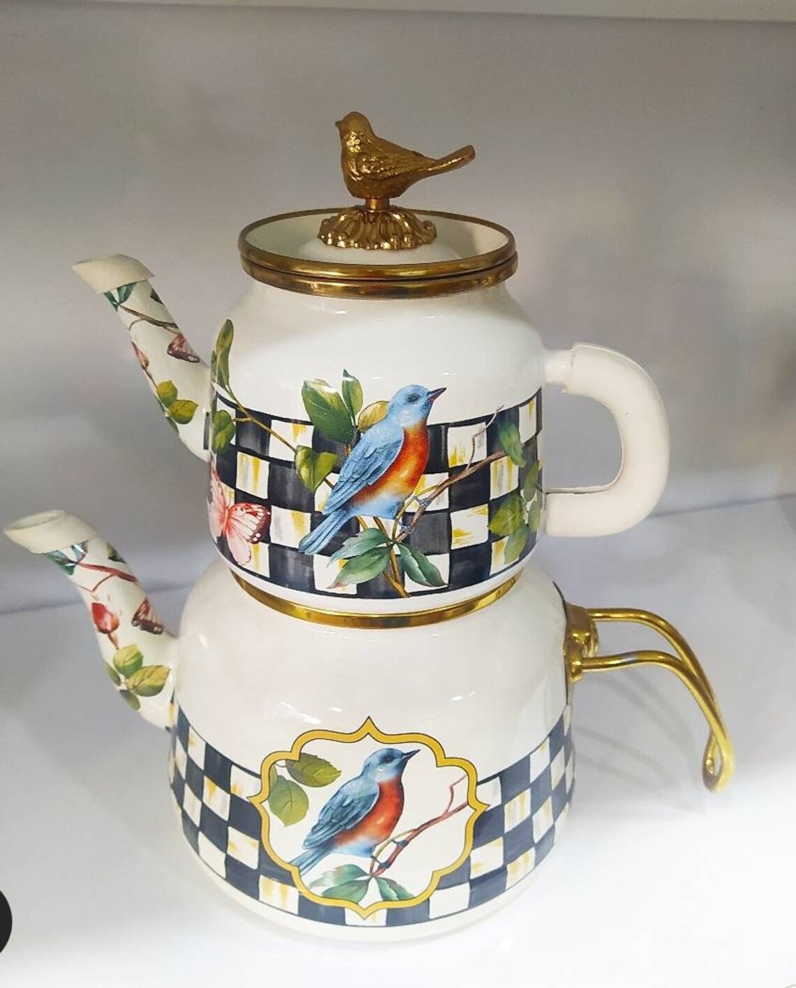 Nostalgic Teapot Turkish Teapot Enamel Teapot Blue Teapot - Etsy
