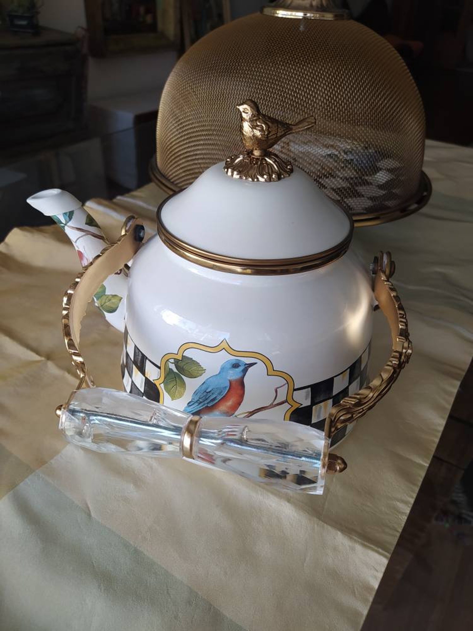 2.6 Lt Retro Titanium Coated Enamel Kettle Retro Enamel - Etsy