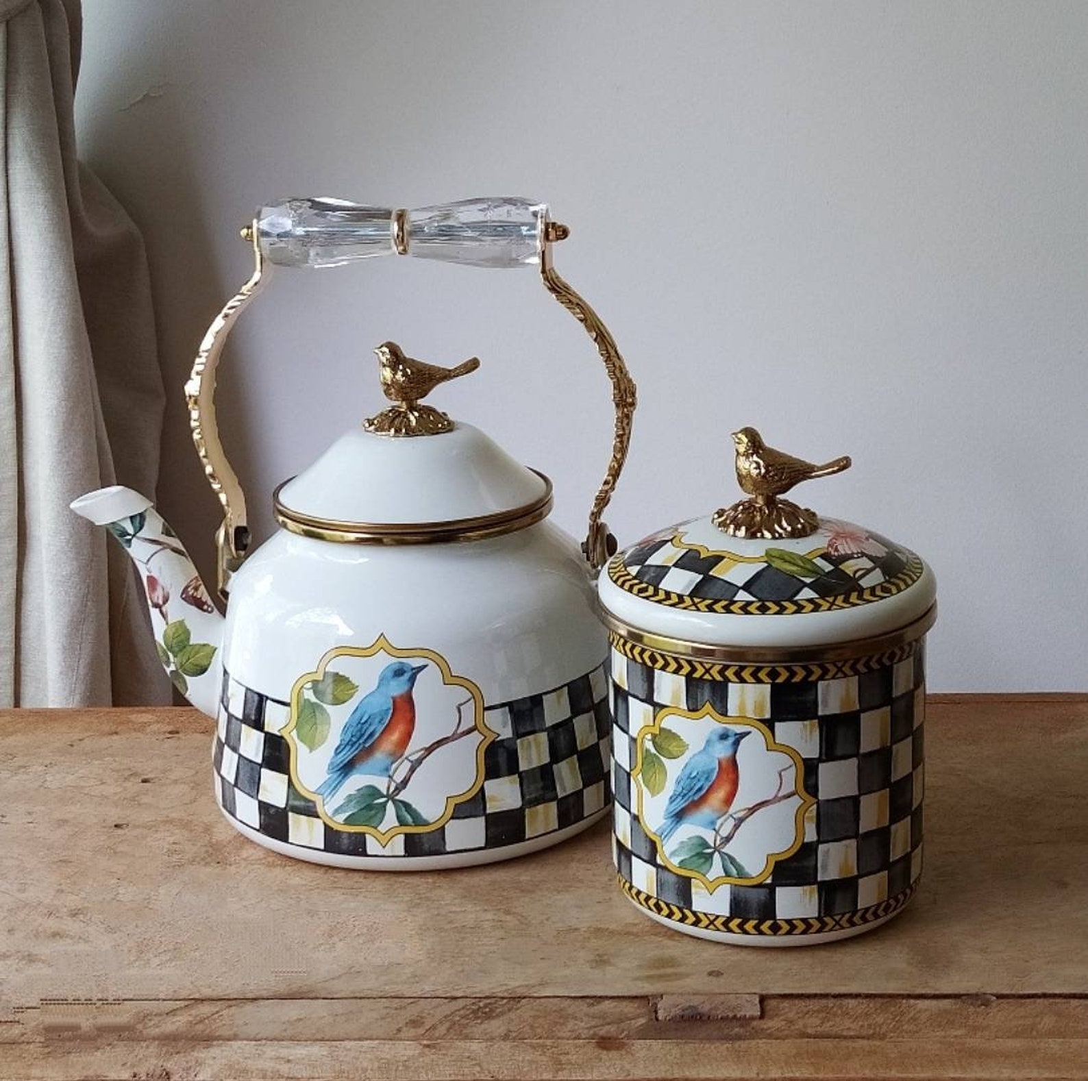 2.6 Lt Retro Titanium Coated Enamel Kettle Retro Enamel - Etsy