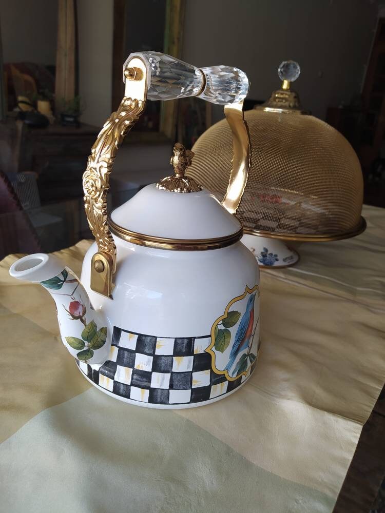 2.6 Lt Retro Titanium Coated Enamel Kettle Retro Enamel - Etsy