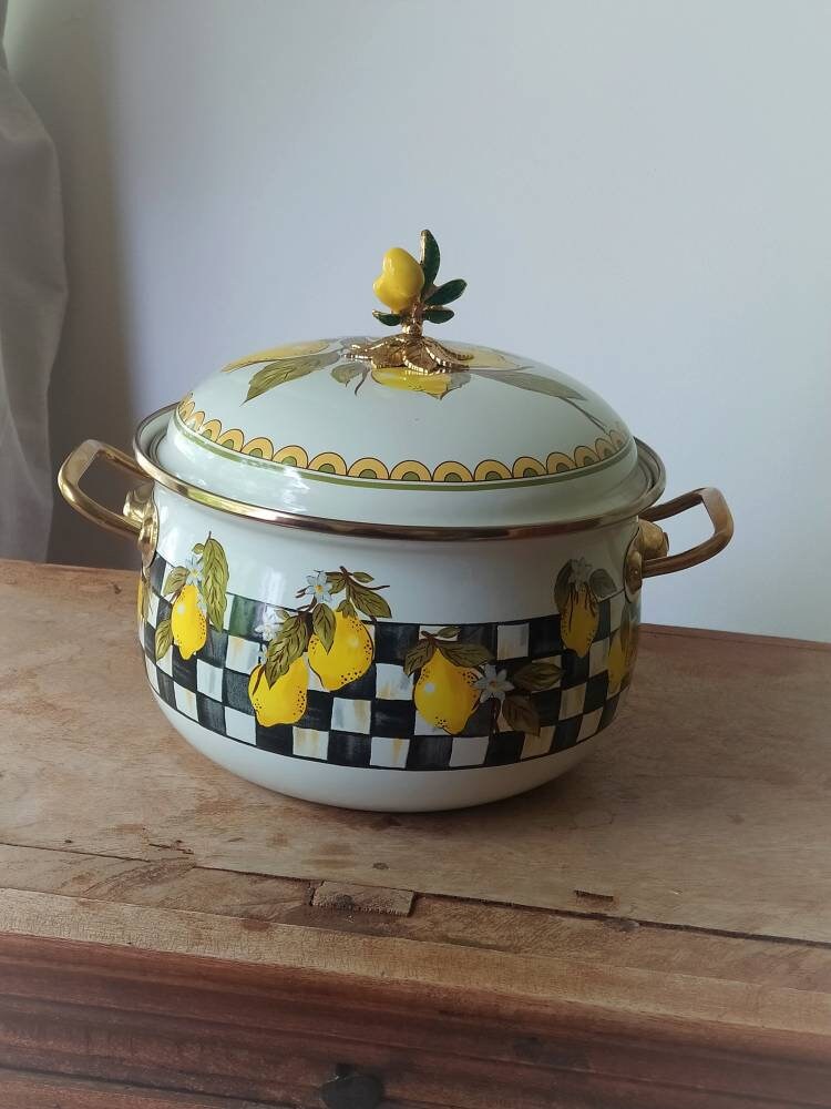 Stunning Design Enamel Pot , Enamel Pot , Casserole,yogurt Pot - Etsy