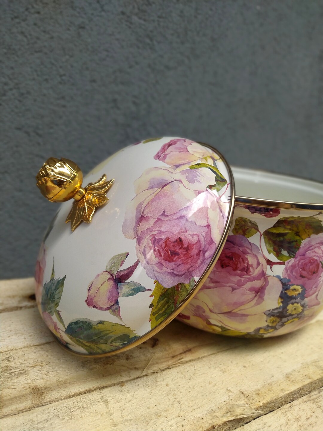 Lovely Rose Pot , 20 Cm Enamel Floral Pot ,floral Cookware,enamel ...