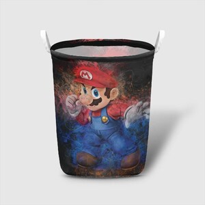 Super Mario Laundry Basket Bag Foldable Storage Nintendo - Etsy