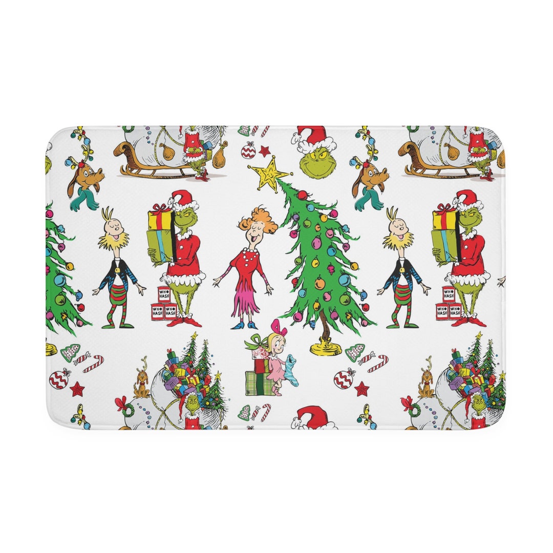How the Grinch Stole Christmas Movie Themed Memory Foam Bath Mat - Etsy