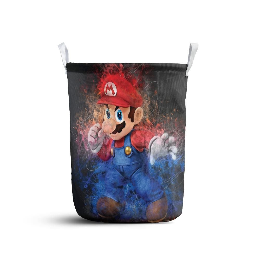 Super Mario Laundry Basket Bag Foldable Storage Nintendo - Etsy