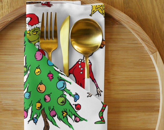 Grinch Stole Christmas Movie Cloth Napkin Set - Etsy