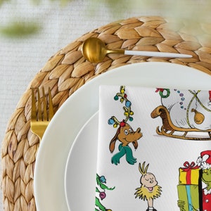 Grinch Stole Christmas Movie Cloth Napkin Set - Etsy