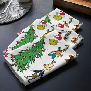 Grinch Stole Christmas Movie Cloth Napkin Set - Etsy