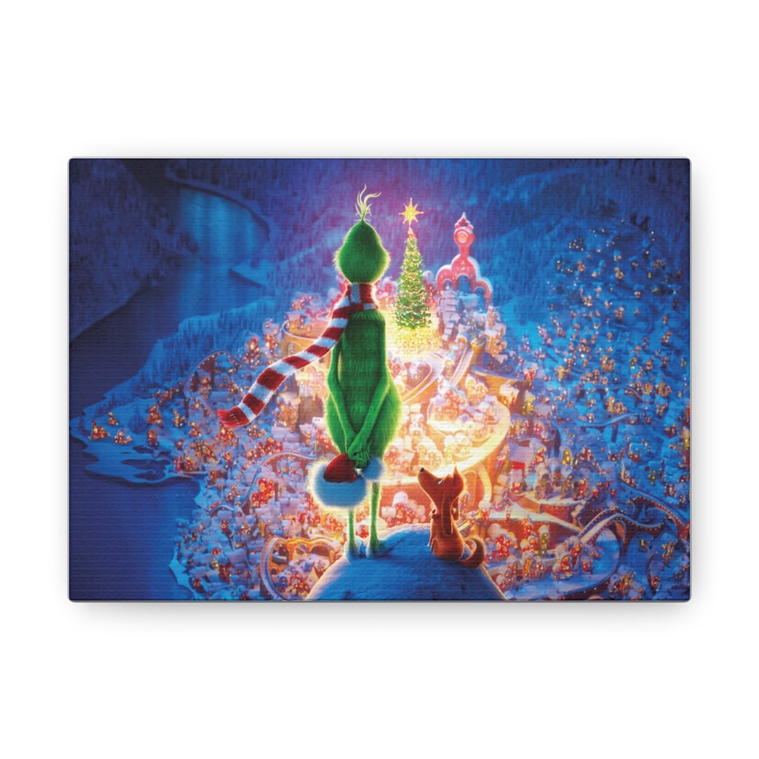 Grinch and Max Whoville Christmas Canvas Gallery Wraps - Etsy