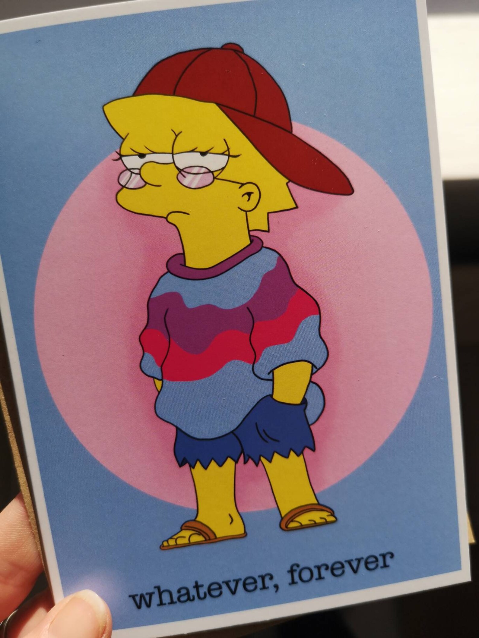 Lisa Simpson whatever Forever Blank Greeting - Etsy