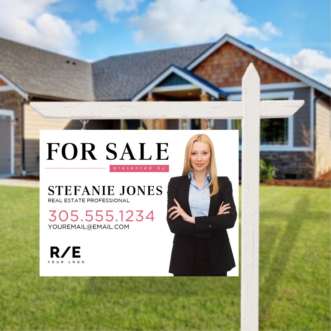 Real Estate for Sale Sign With FREE Shipping | 24"x18" Alumicore Thick ...