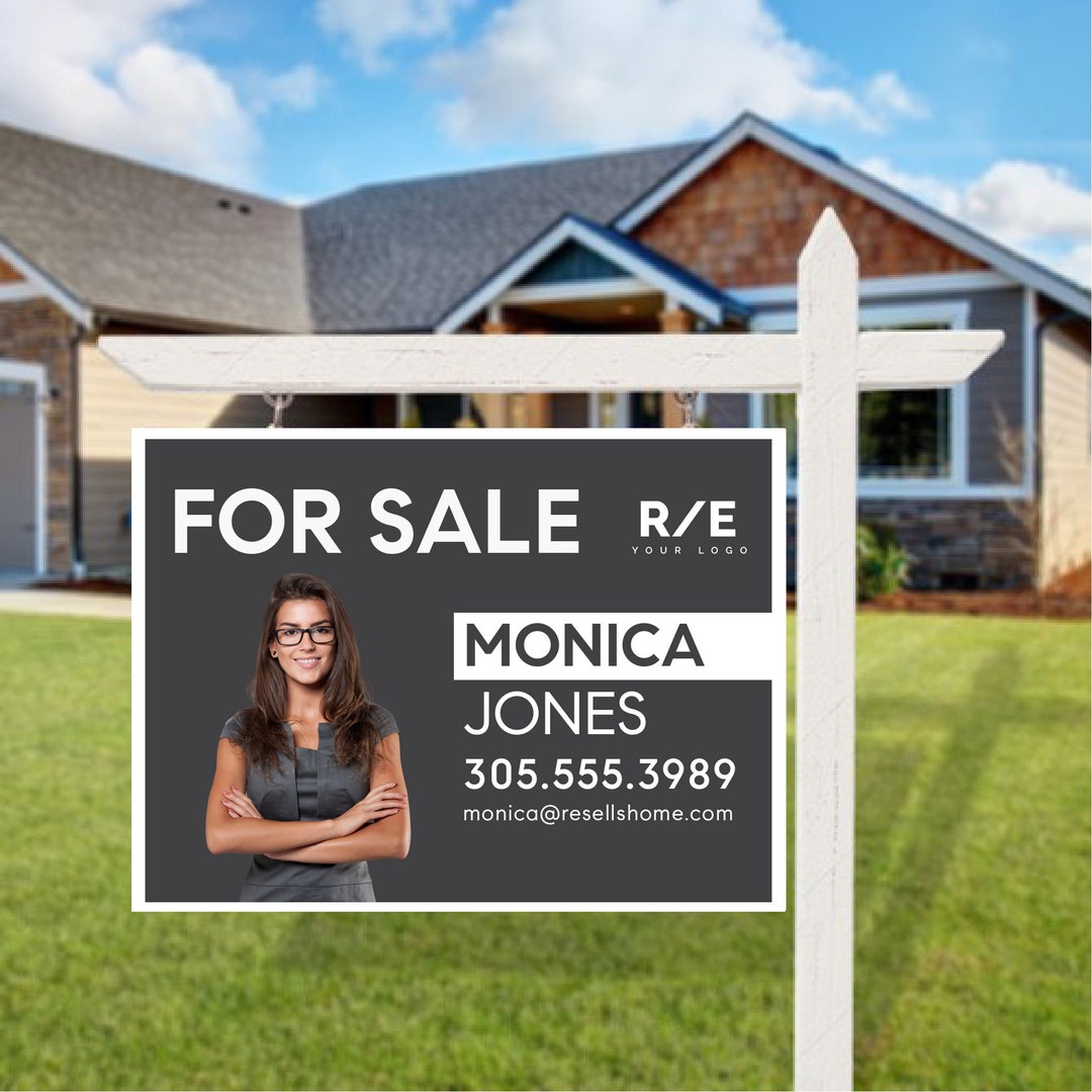 Real Estate Yard Sign | for Sale Sign Modern FREE Shipping| Physical 24 ...