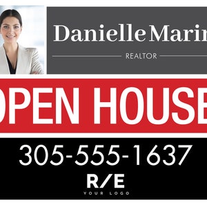 Real Estate Open House Yard Sign With FREE Shipping | Physical 24"x18 ...