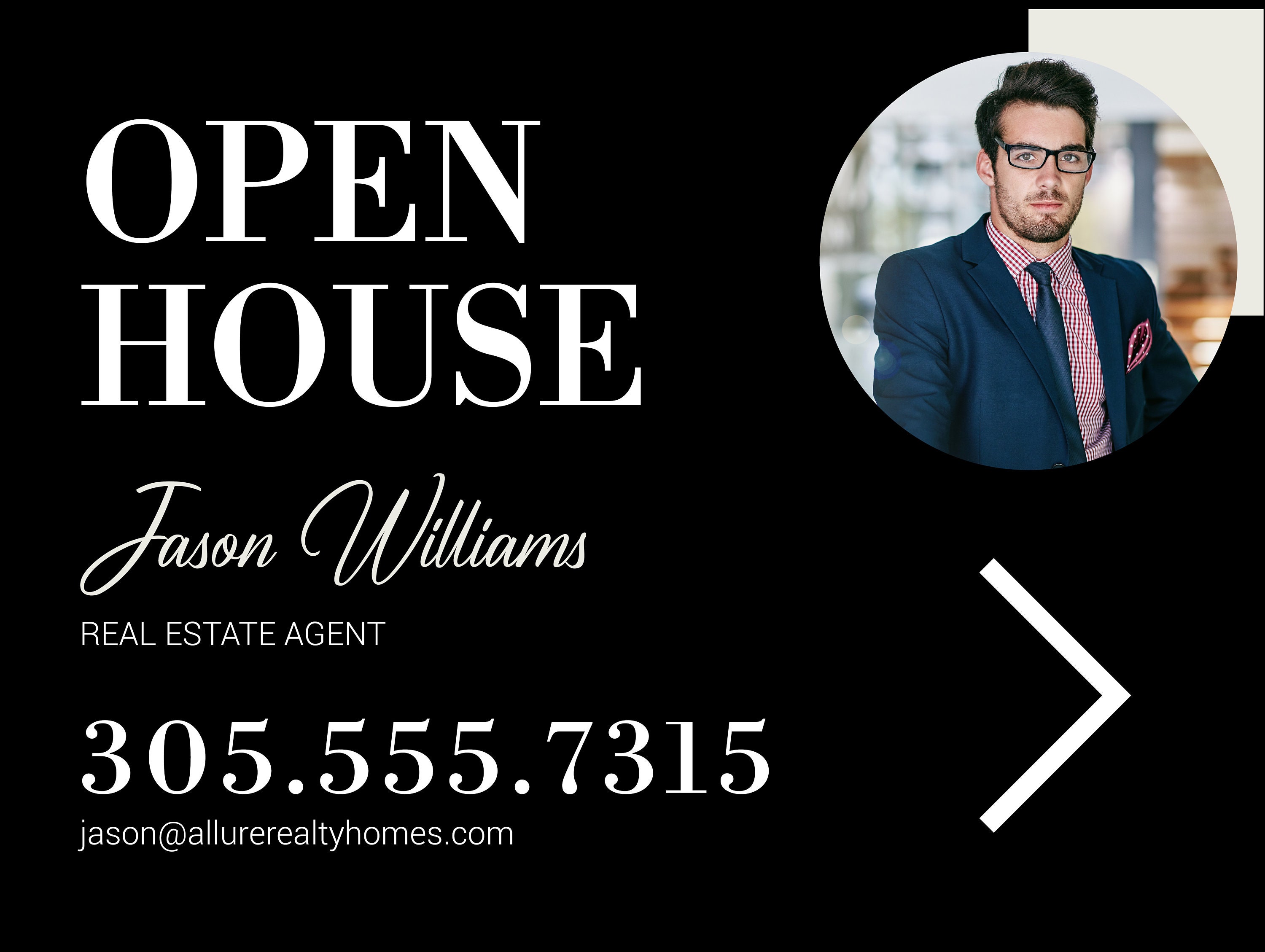 Real Estate Open House Yard Sign With FREE Shipping | Physical 24"x18 ...