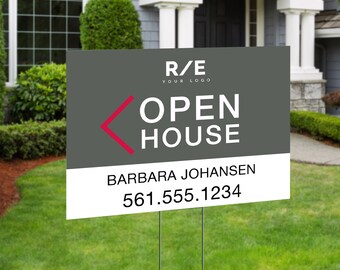 Real Estate Open House Yard Sign With FREE Shipping Physical - Etsy