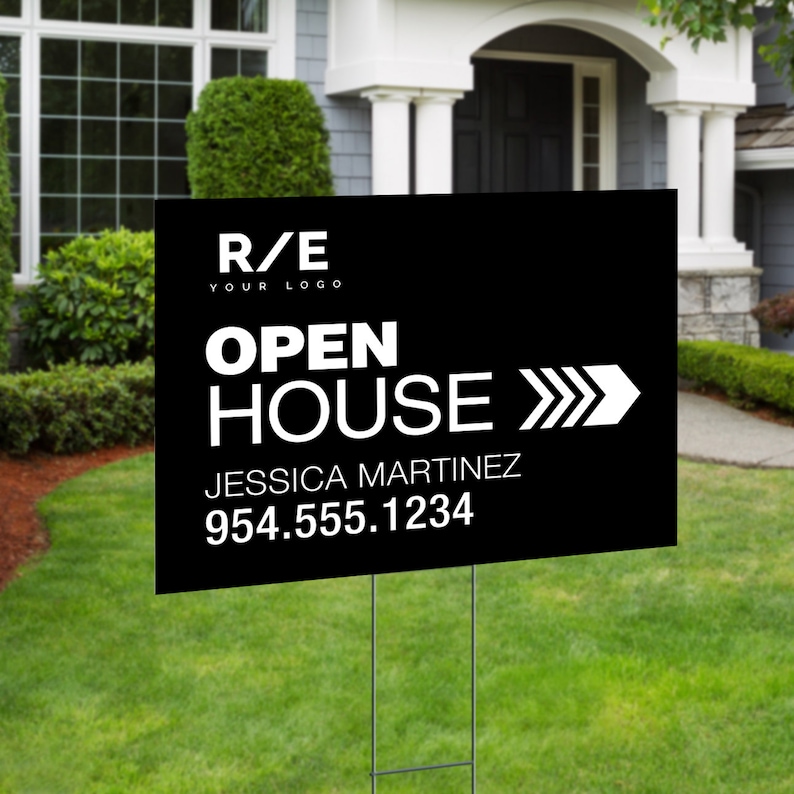 Real Estate Open House Yard Sign With FREE Shipping Physical - Etsy