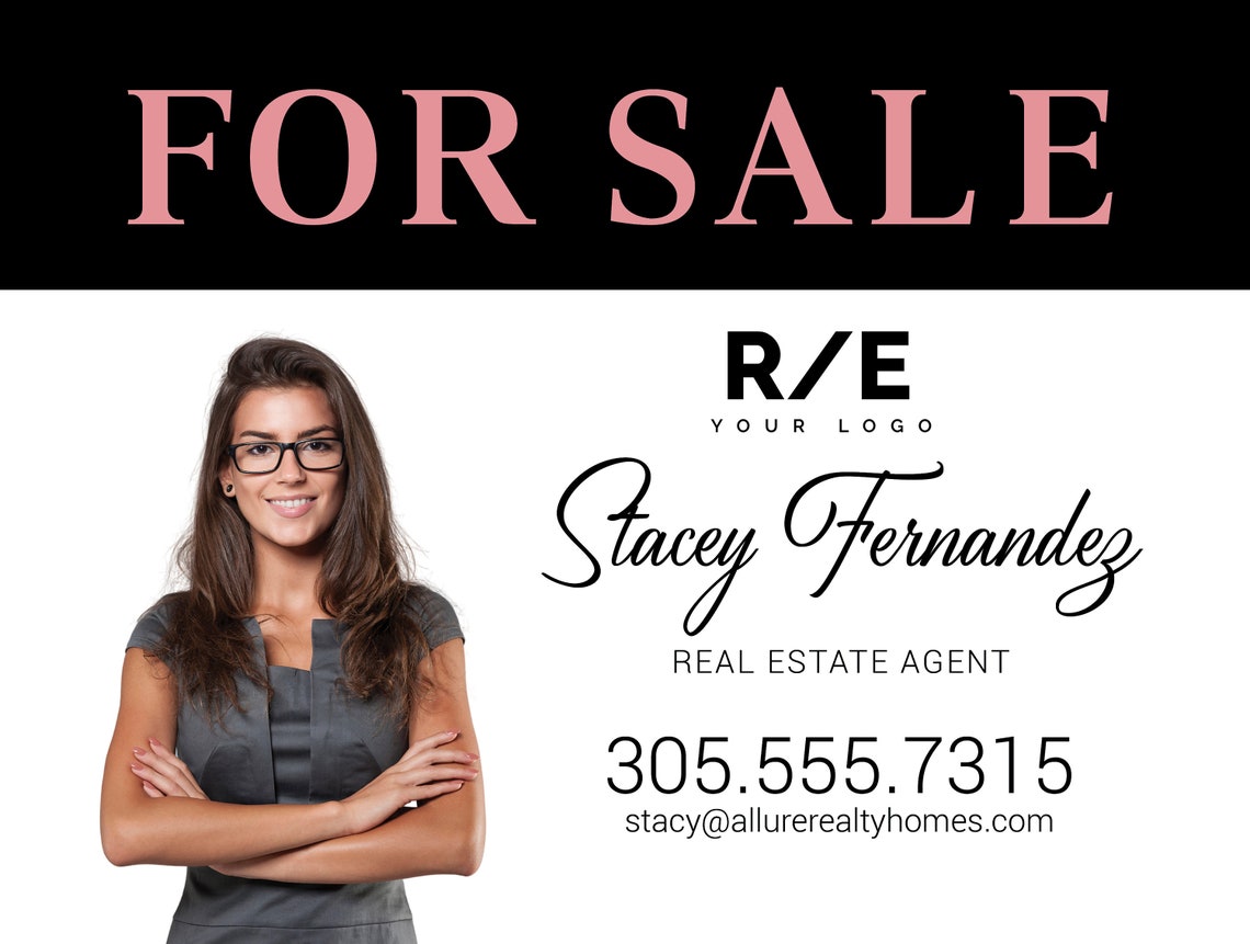 Real Estate Yard Sign | for Sale Sign With FREE Shipping| Physical 24 ...