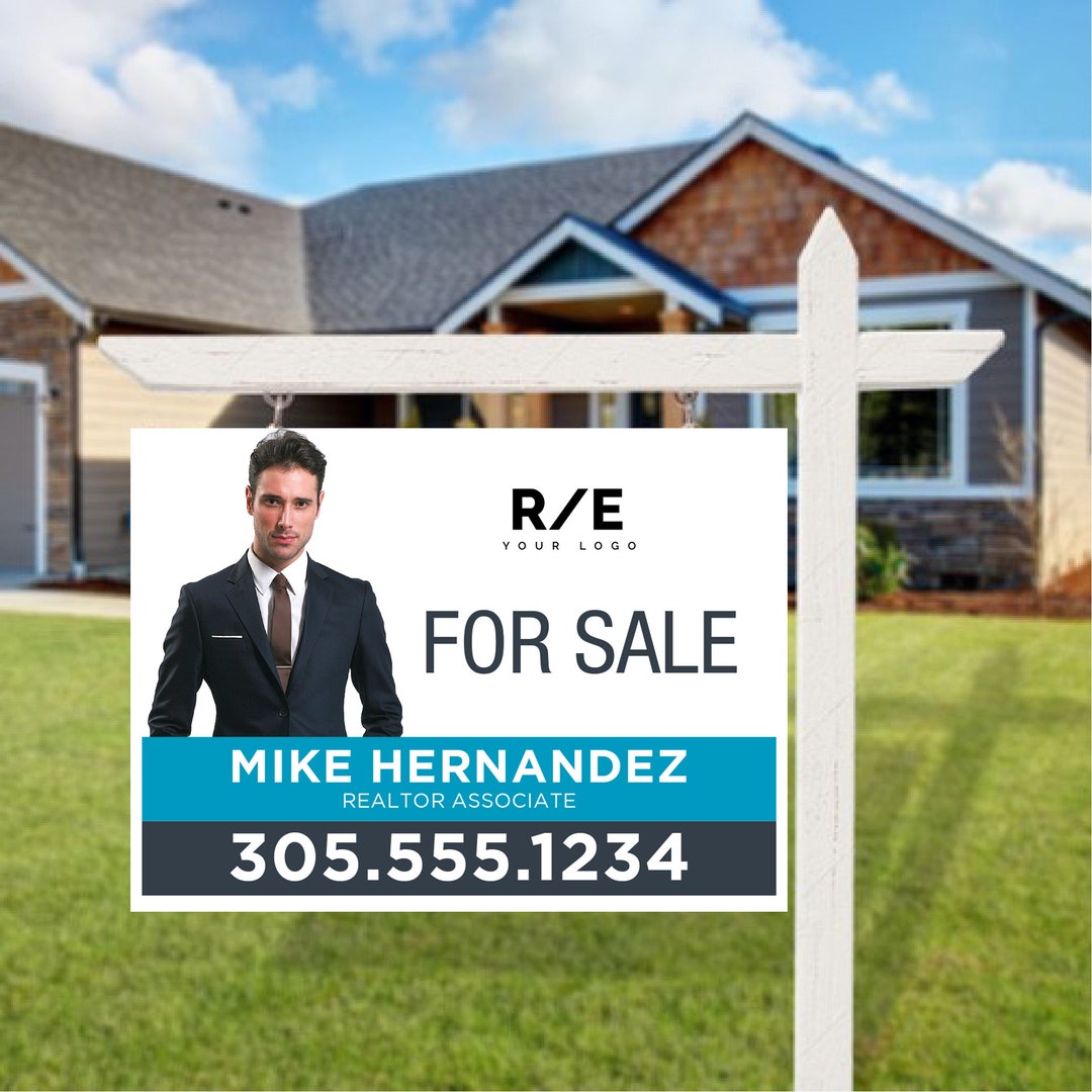 Real Estate for Sale Sign With FREE Shipping | Realtor 24"x18 ...
