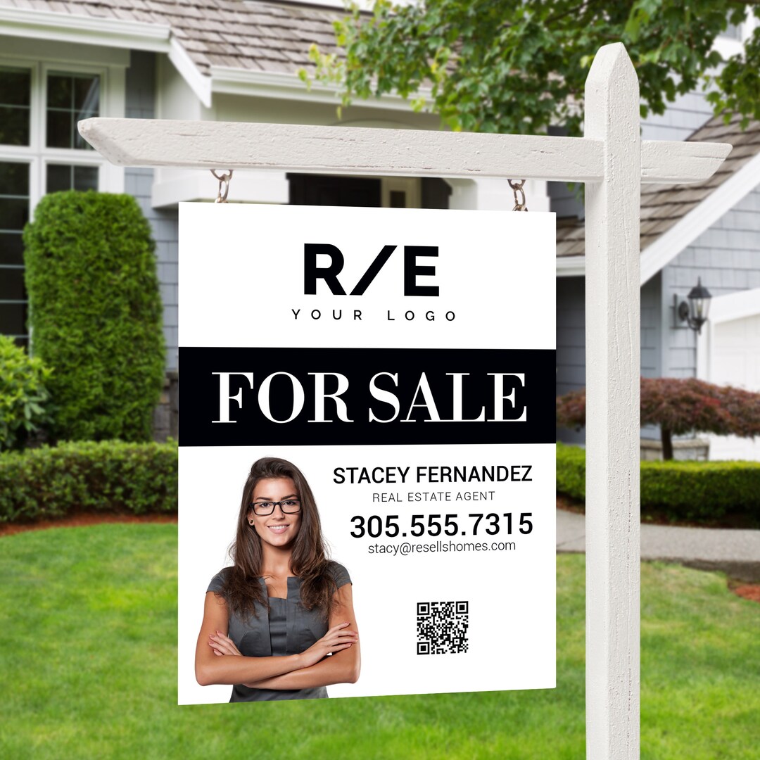 Custom Real Estate Yard Sign | 18"x24" Alumicore, Double-sided + FREE ...