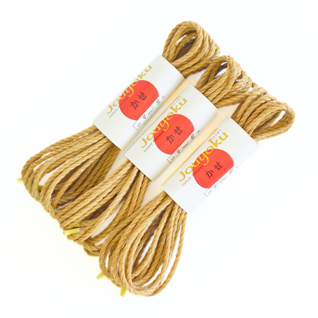 3x 8m/26ft ø4mm JOUYOKU 4/0 Jute Rope for Shibari, Kinbaku Bondage ...