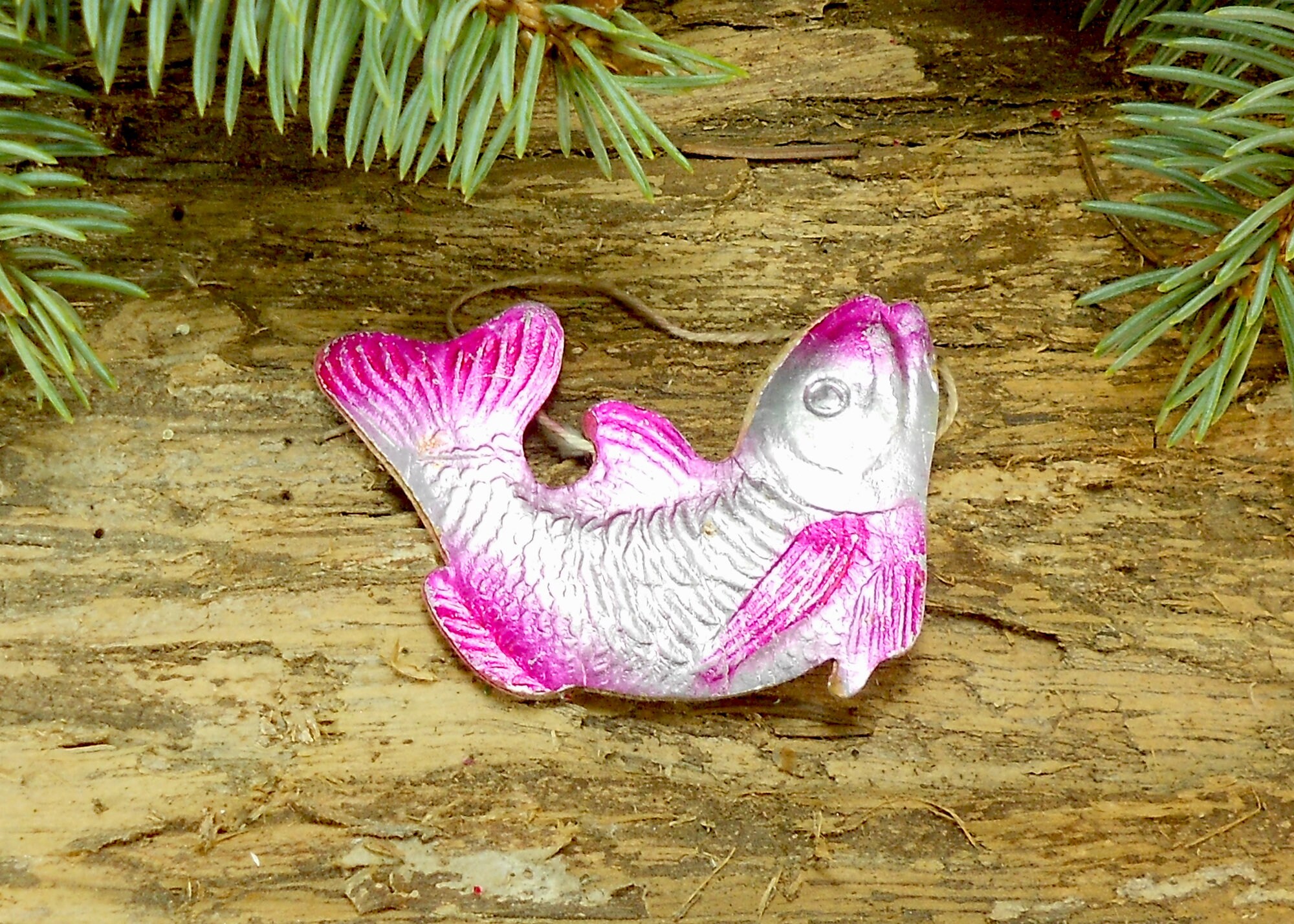 Dresden Cardboard Fish. Antique Soviet Christmas Decorations, Red Fish ...