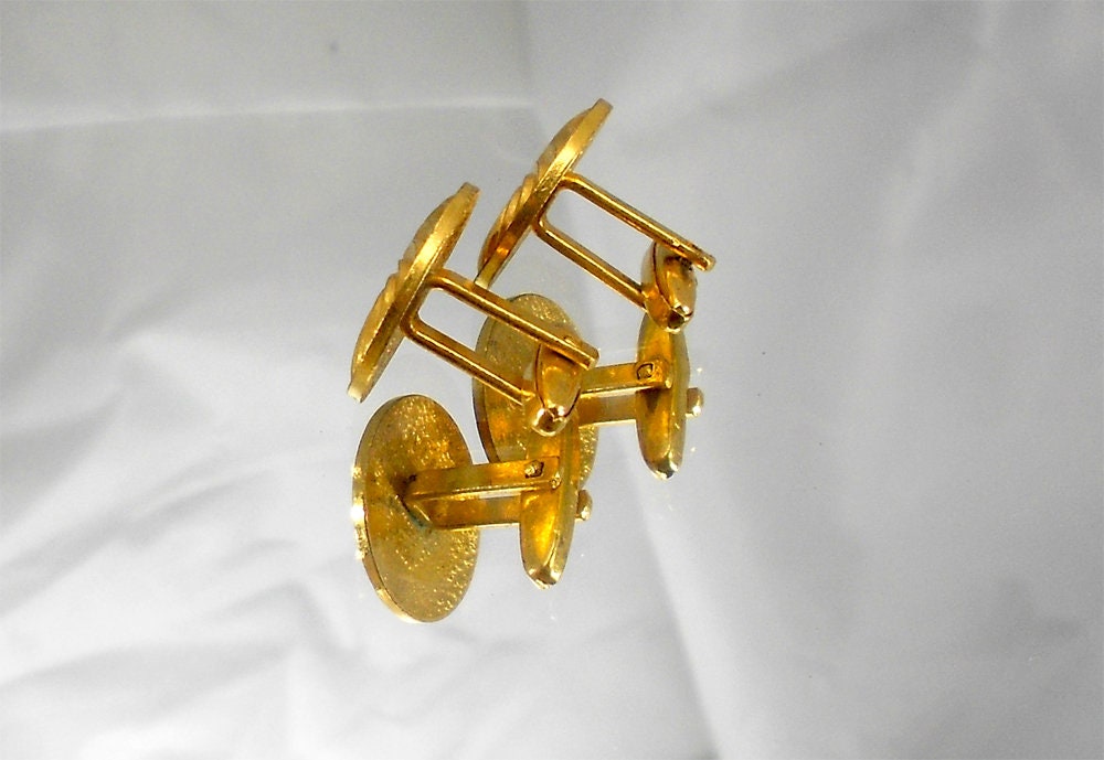 Vintage Cufflinks of the 1970s. Soviet Cufflinks. Ancient Gold ...