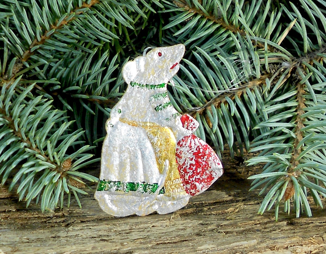 Antique Soviet Mouse With Bag. Christmas Decorations, Mouse With Bag ...