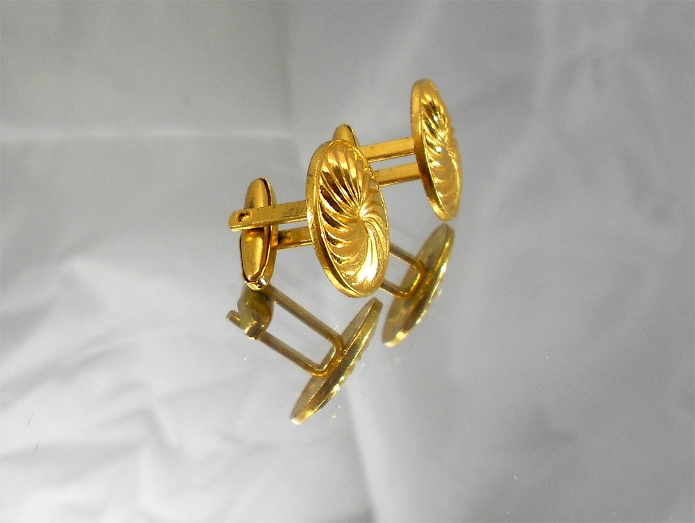 Vintage Cufflinks of the 1970s. Soviet Cufflinks. Ancient Gold ...