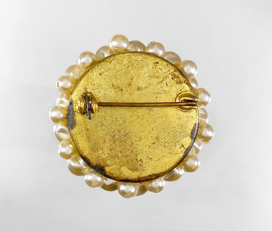 1950s Rare antique brooches of the sixties artificial pearl | Etsy