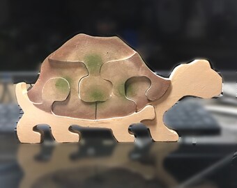 Items similar to Scroll Saw Wooden Sea Turtle Puzzle Wood Handmade on Etsy