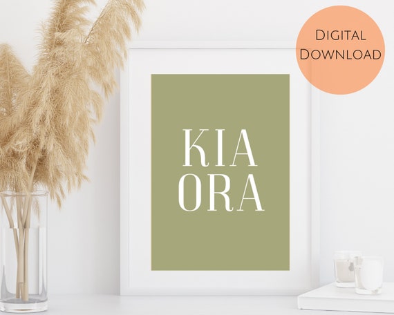 Kia Ora New Zealand Aotearoa Art Print-Māori Kiwi Wall Art | Etsy