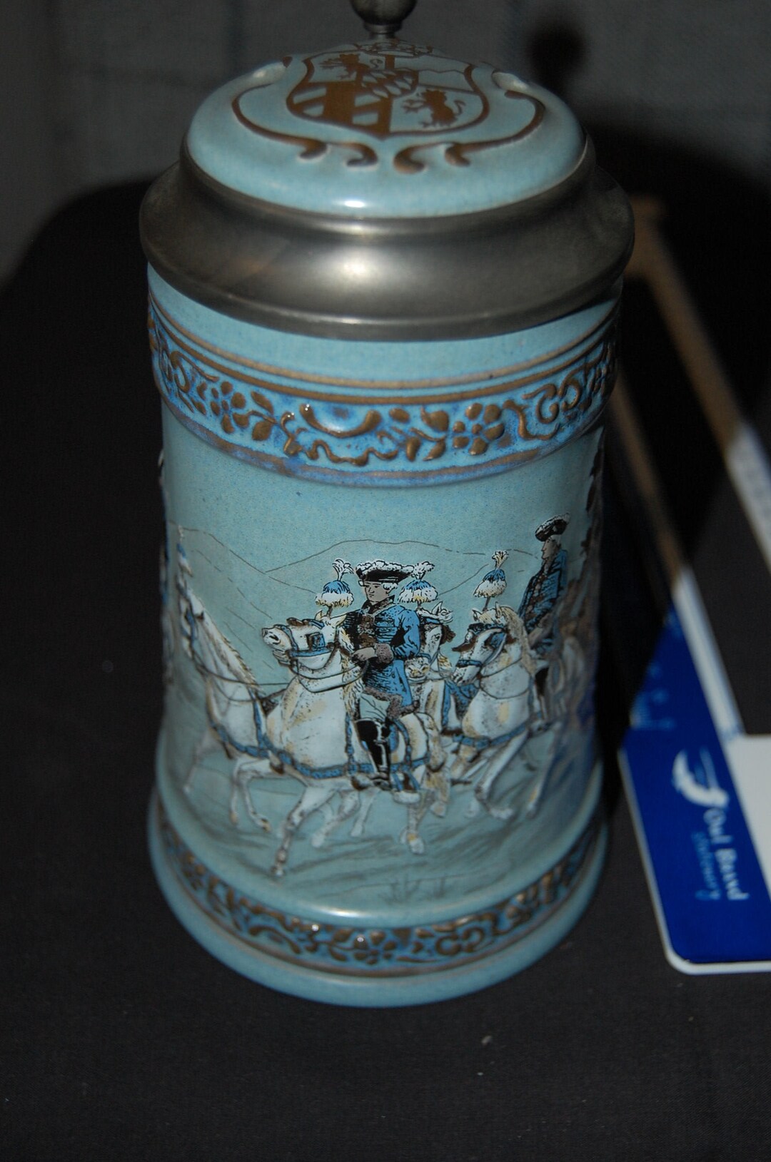 VINTAGE West German GERZ Blue Gilt Beer STEIN Winter Snow - Etsy