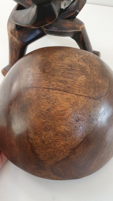 Three Headed Unity Sculpture African Carved Wood Circle of Life. Unity ...