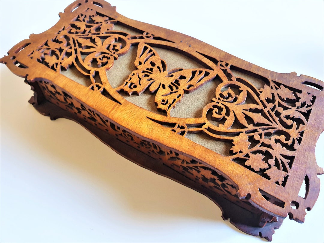 Delightful Antique Victorian Sewing Box Carved Wooden Fretwork - Etsy