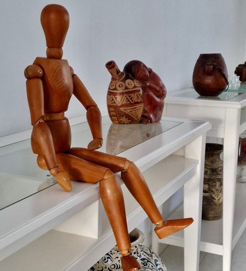 RARE French Articulated Artist's Mannequin Wooden Doll, Articulated ...